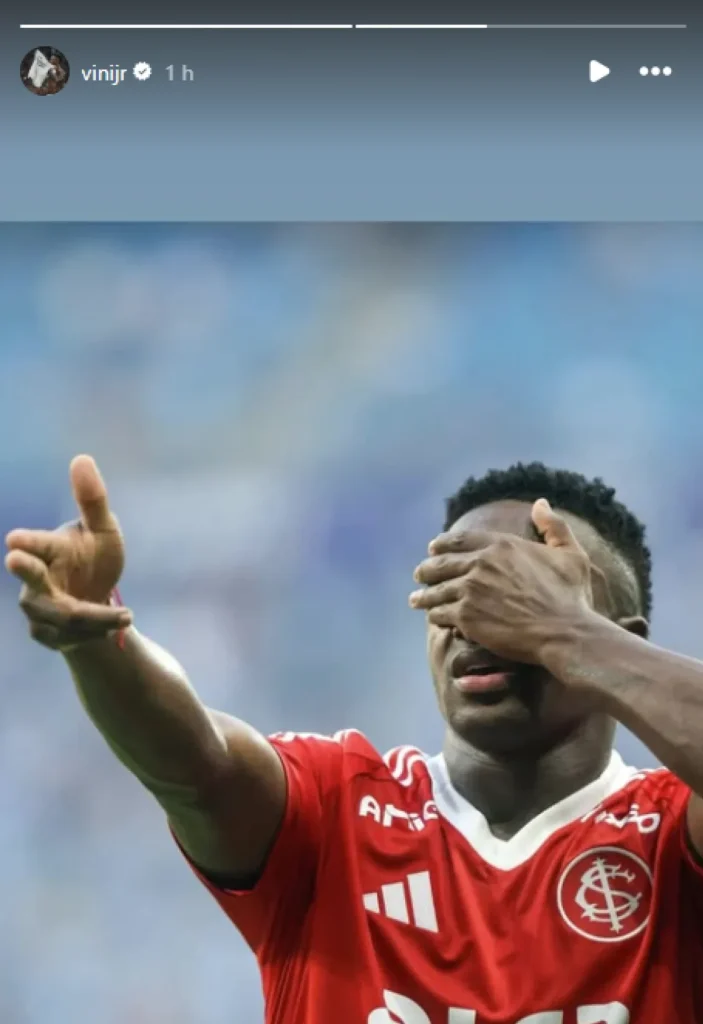 Vini Jr. surpreende e publica foto de atacante do Inter nas redes ...